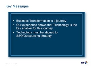 BT Finance Transformation Finance Shared Service Final | PPT