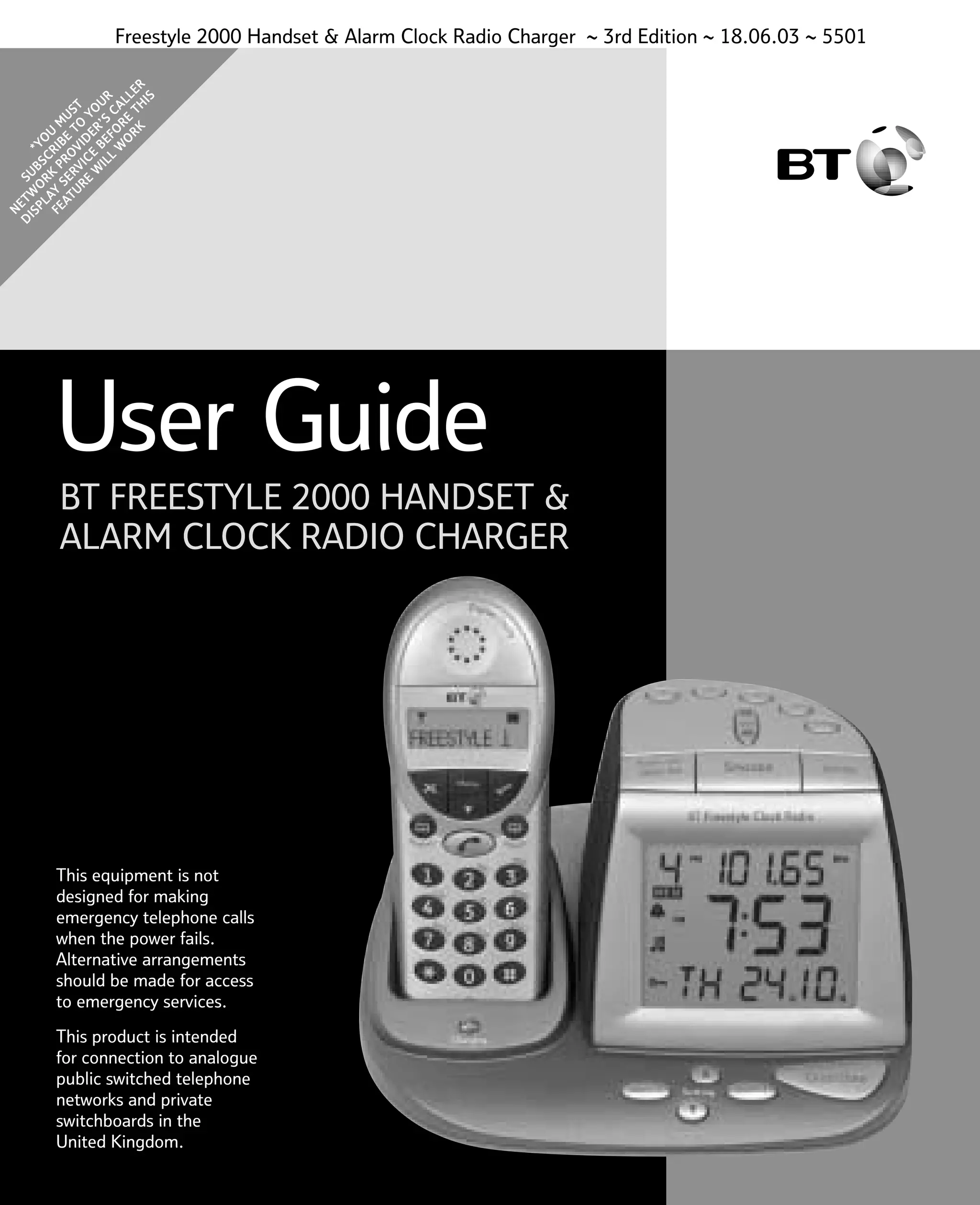Bt freestyle 2000 User Guide from Telephones Online www ...