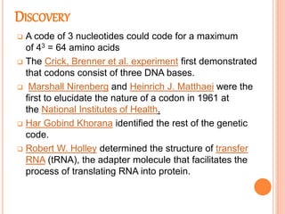 Genetic Code | PPTX