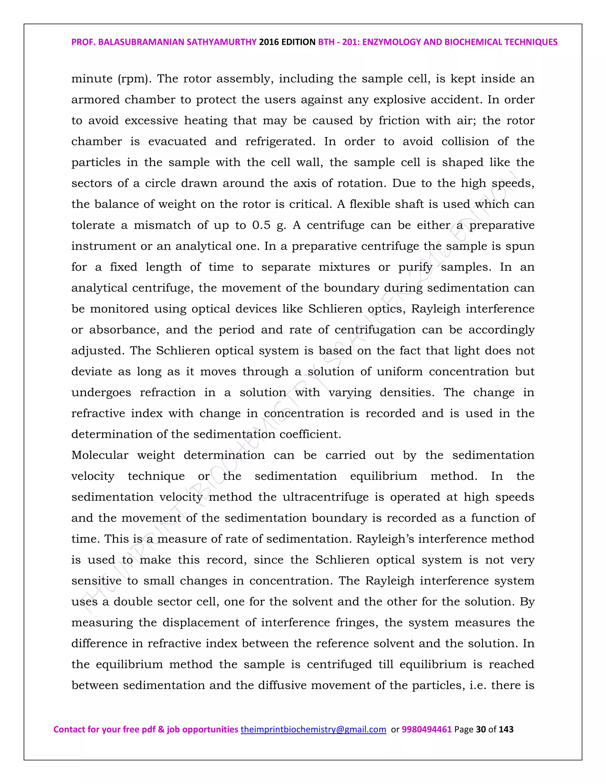 Bth 201 enzymology and biochemical techniques | PDF | Chemistry | Science
