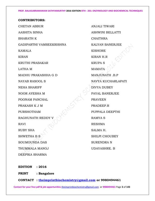 Bth 201 enzymology and biochemical techniques | PDF | Chemistry | Science