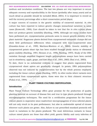 Bth 301 plant and agricultural biotechnology | PDF