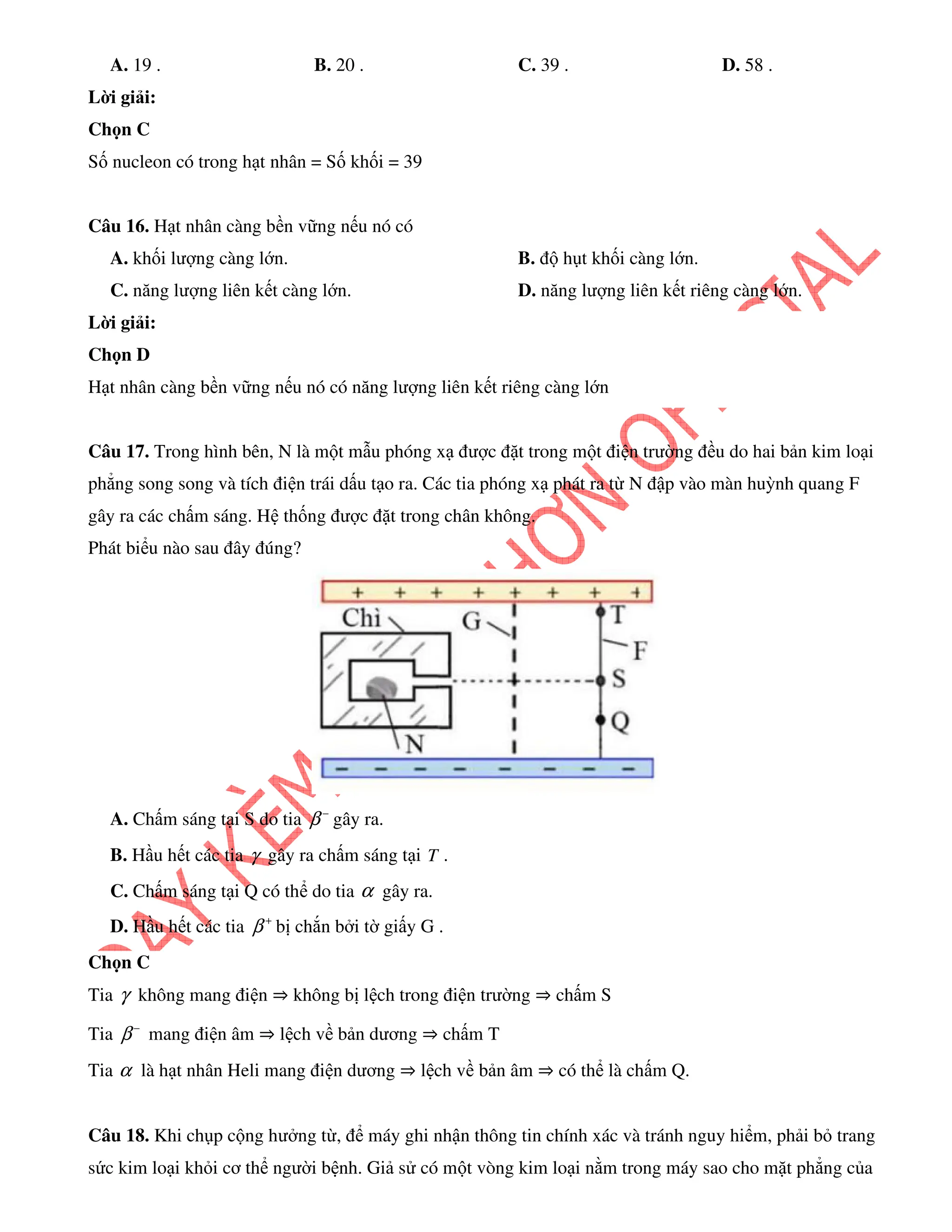 BỘ ĐỀ THI THỬ CHUẨN CẤU TRÚC ĐỀ THI TỐT NGHIỆP THPT 2025 MÔN VẬT LÍ THEO FORM THI MỚI BGD (ĐỀ 01 ...
