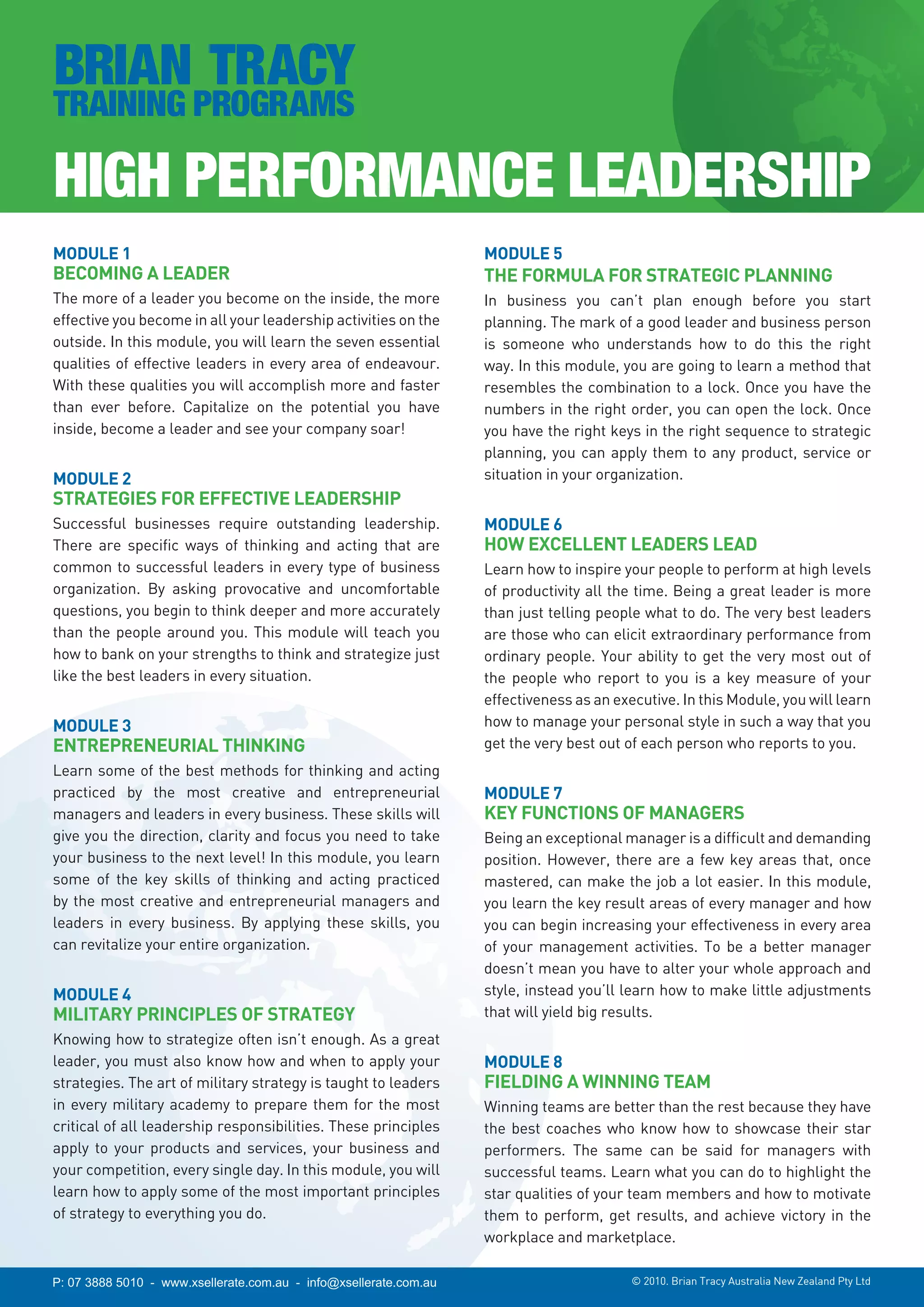 High Perfromance Leadership | PDF