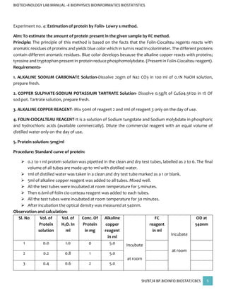 lab manual on biophysics, bioinformatics and biostaistics for under ...