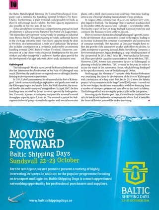 Russia’s window onto Europe. Russian ports along the Baltic coast after ...