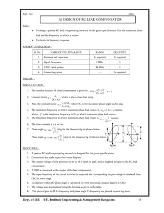 Btl control system-lab-manual-10 eel68 | PDF