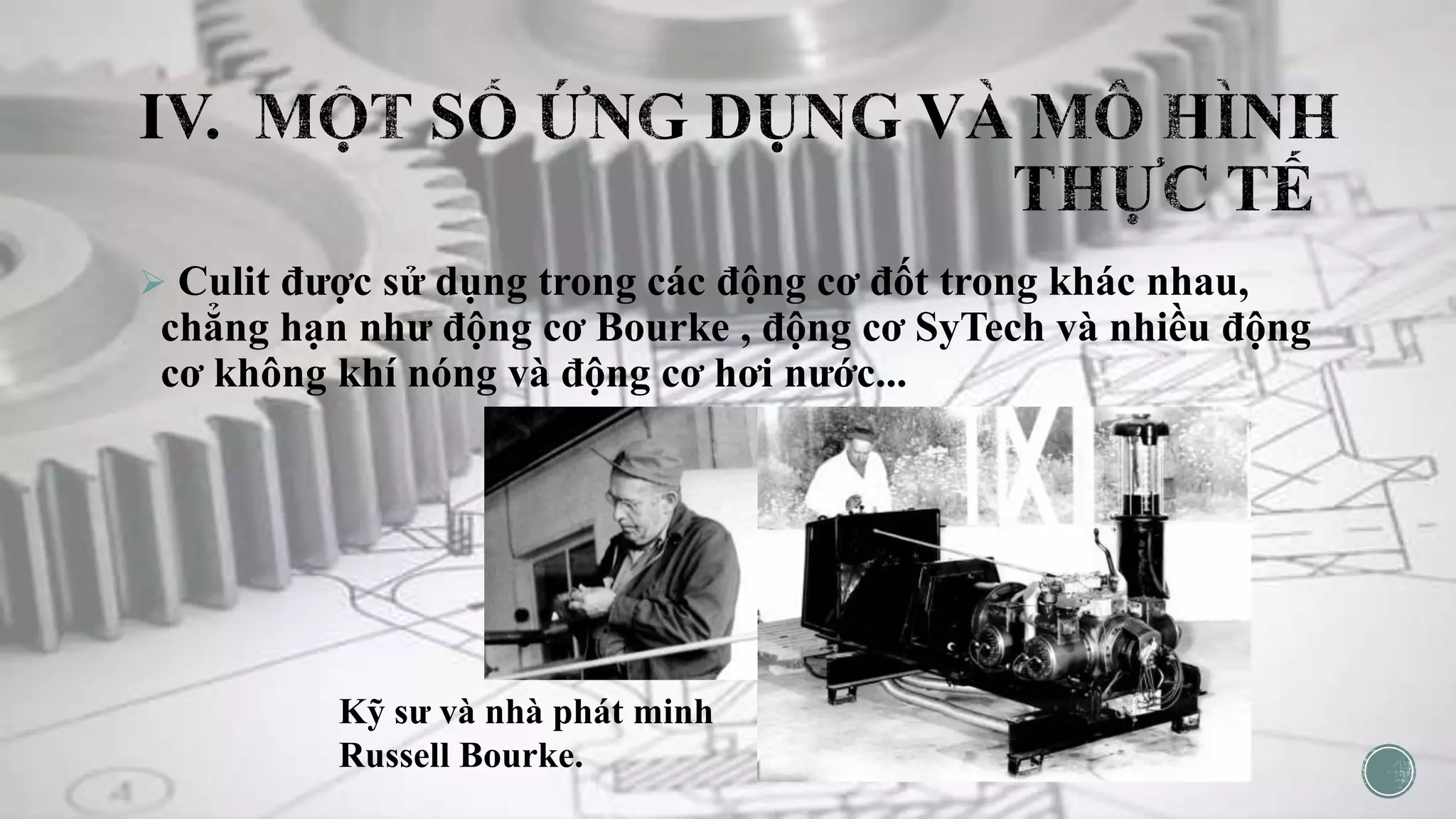 Ứng dụng thực tế của cơ cấu truyền động Culit, Bánh cóc trong các kết ...