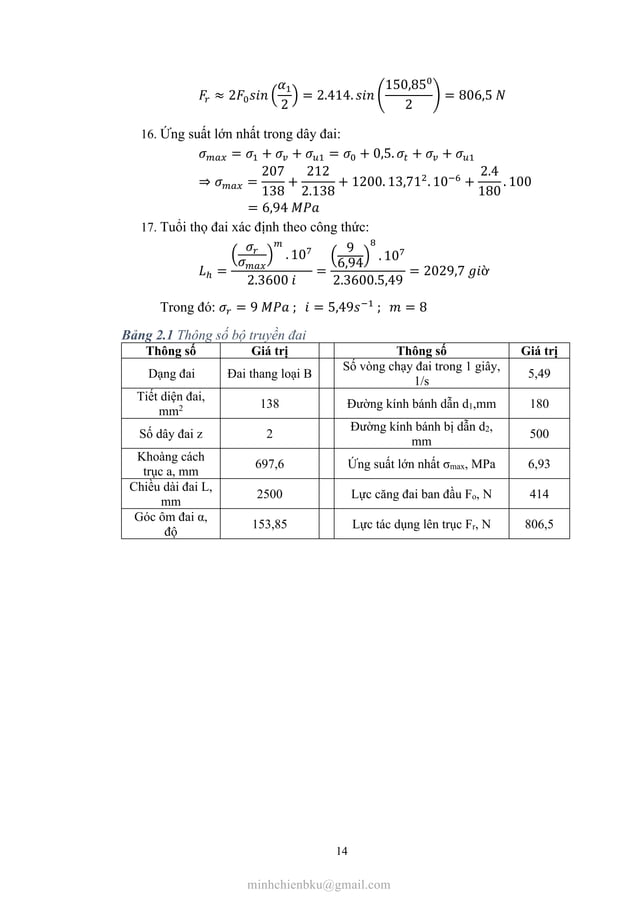 Bài tập lớn Chi tiết máy - ĐHBK 2016 | PDF