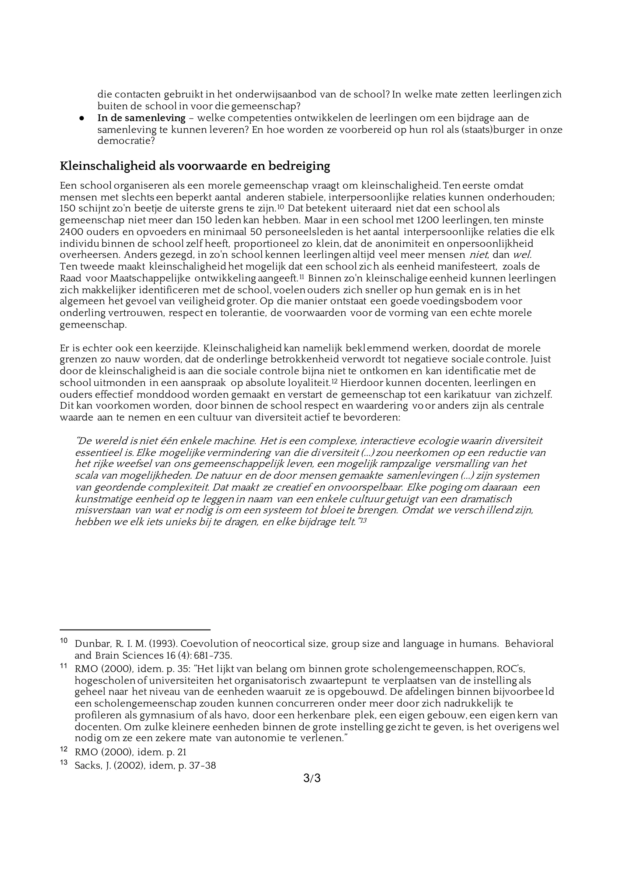 De school als gemeenschap | DOCX