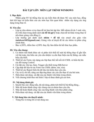 BTL Lập trình C# | DOC