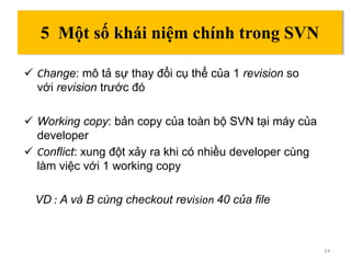 Quản lý dự án phần mềm bằng SVN | PPTX