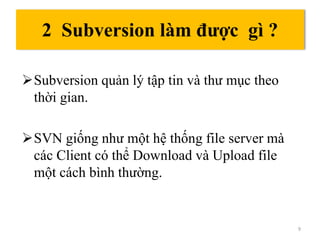 Quản lý dự án phần mềm bằng SVN | PPTX