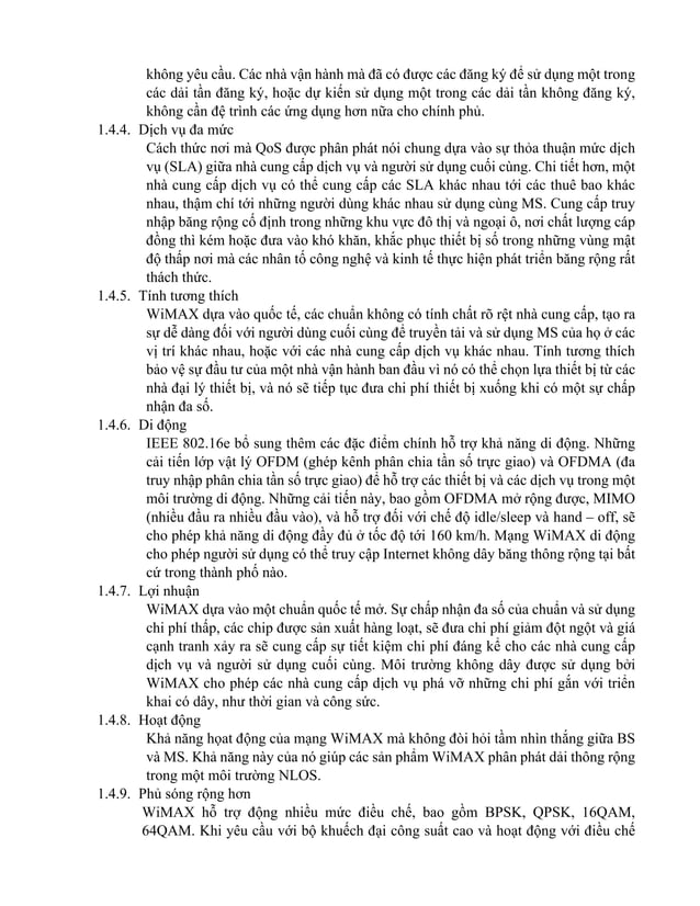 Bai Tap Lon WiMAX mon Mang Truy Nhap | PDF