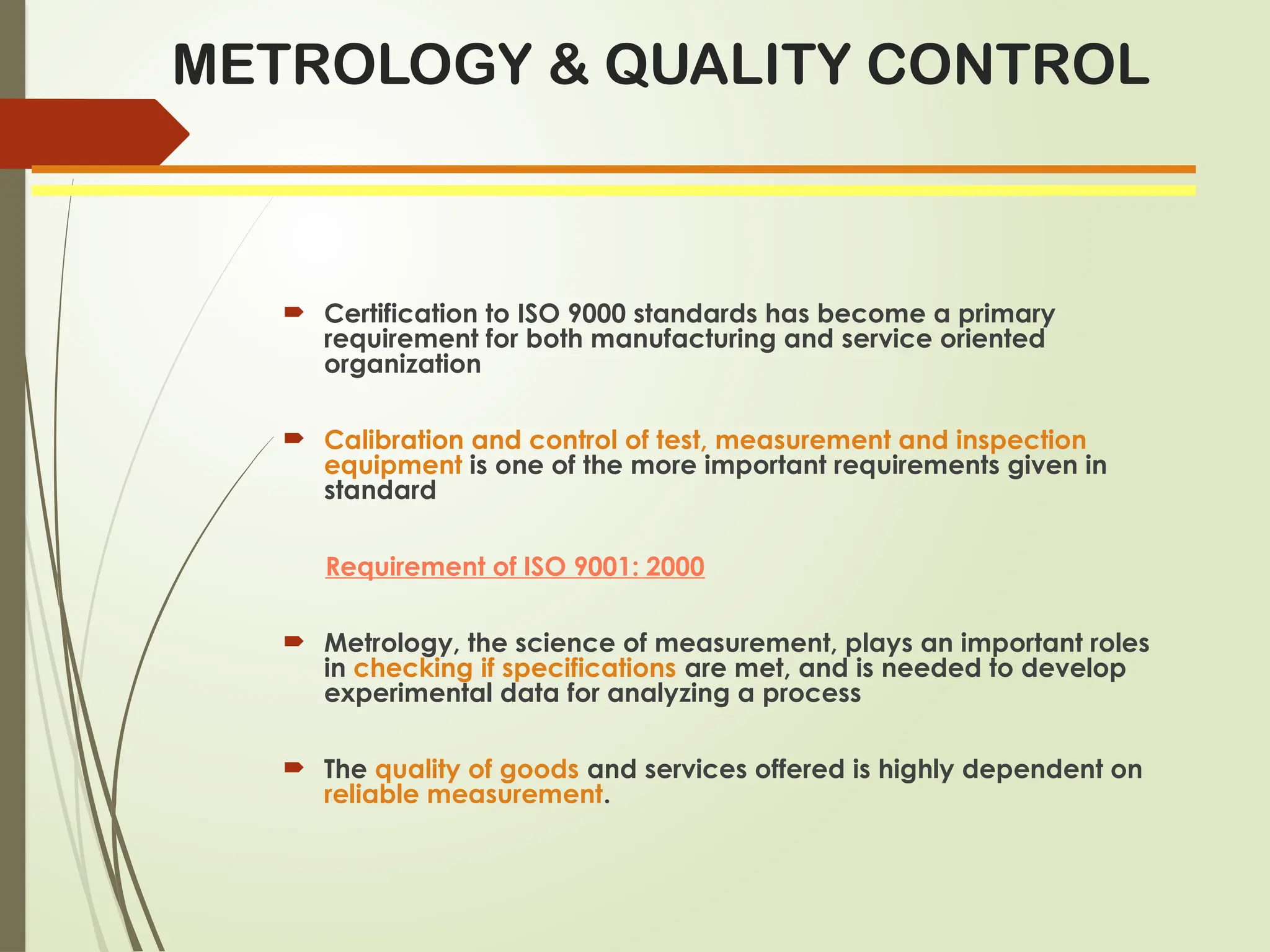 Introduction to Metrology and Quality in Manufacturing | PPTX