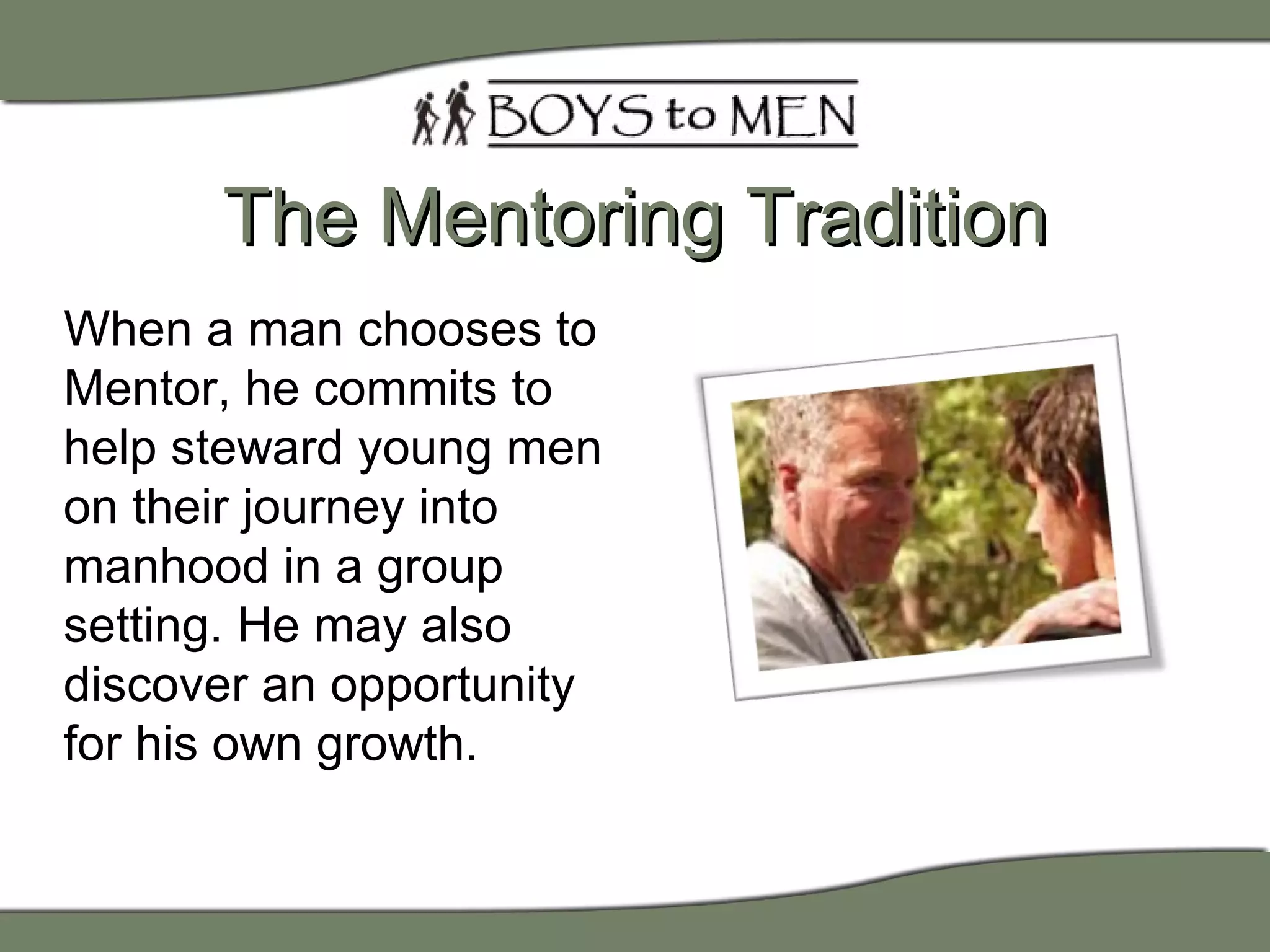 Boys to Men Mentoring Introduction | PPT