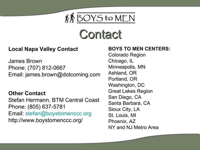 Boys to Men Mentoring Introduction | PPT