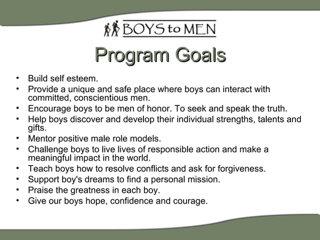 Boys to Men Mentoring Introduction | PPT | Free Download