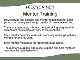 Boys to Men Mentoring Introduction | PPT