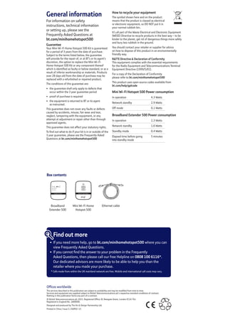 BT Mini Wi-Fi Home Hotspot 500 Kit User Guide | PDF