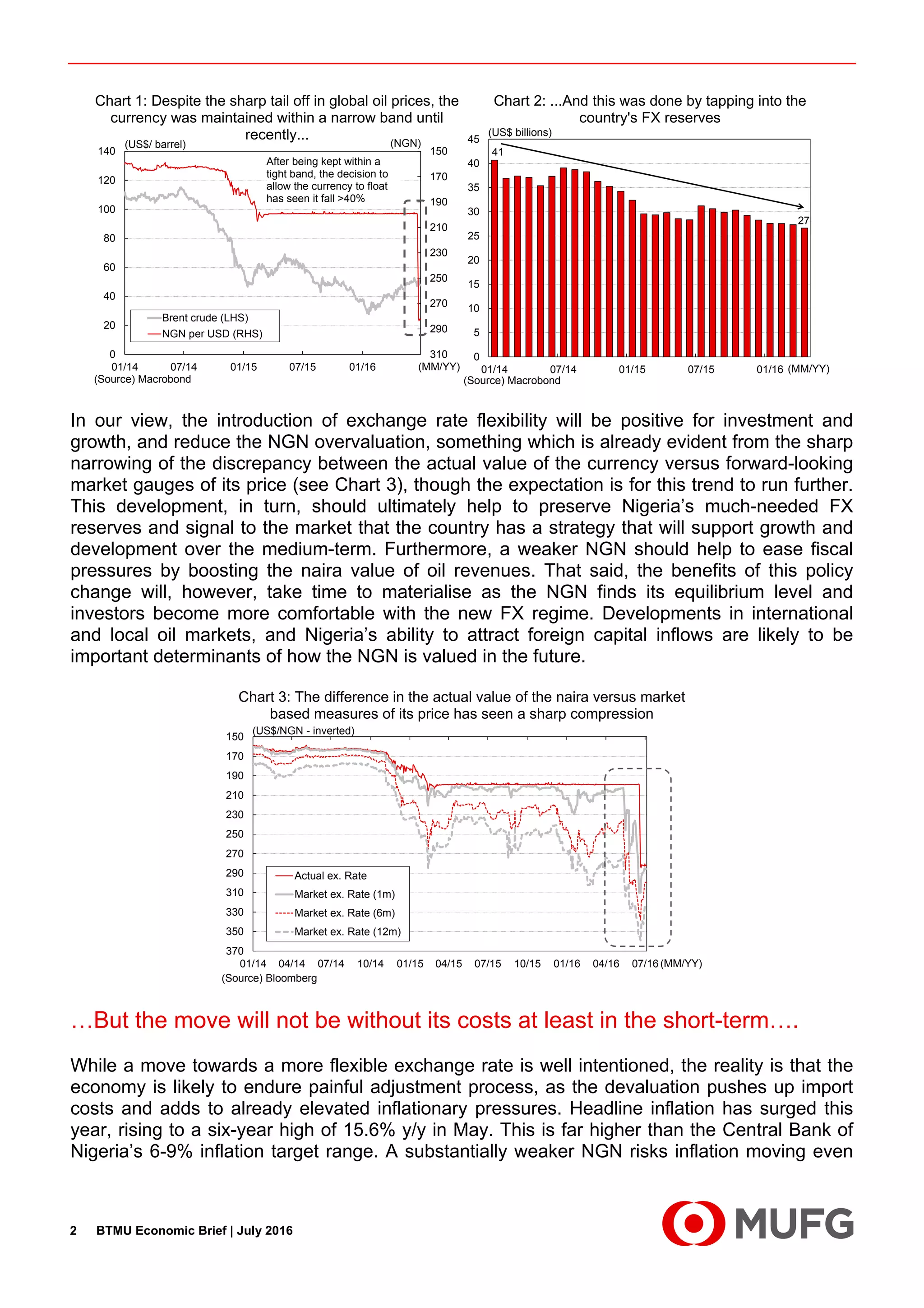 Btmu Economic Brief - Nigeria: Making Sense of the Naira's Devaluation | PDF