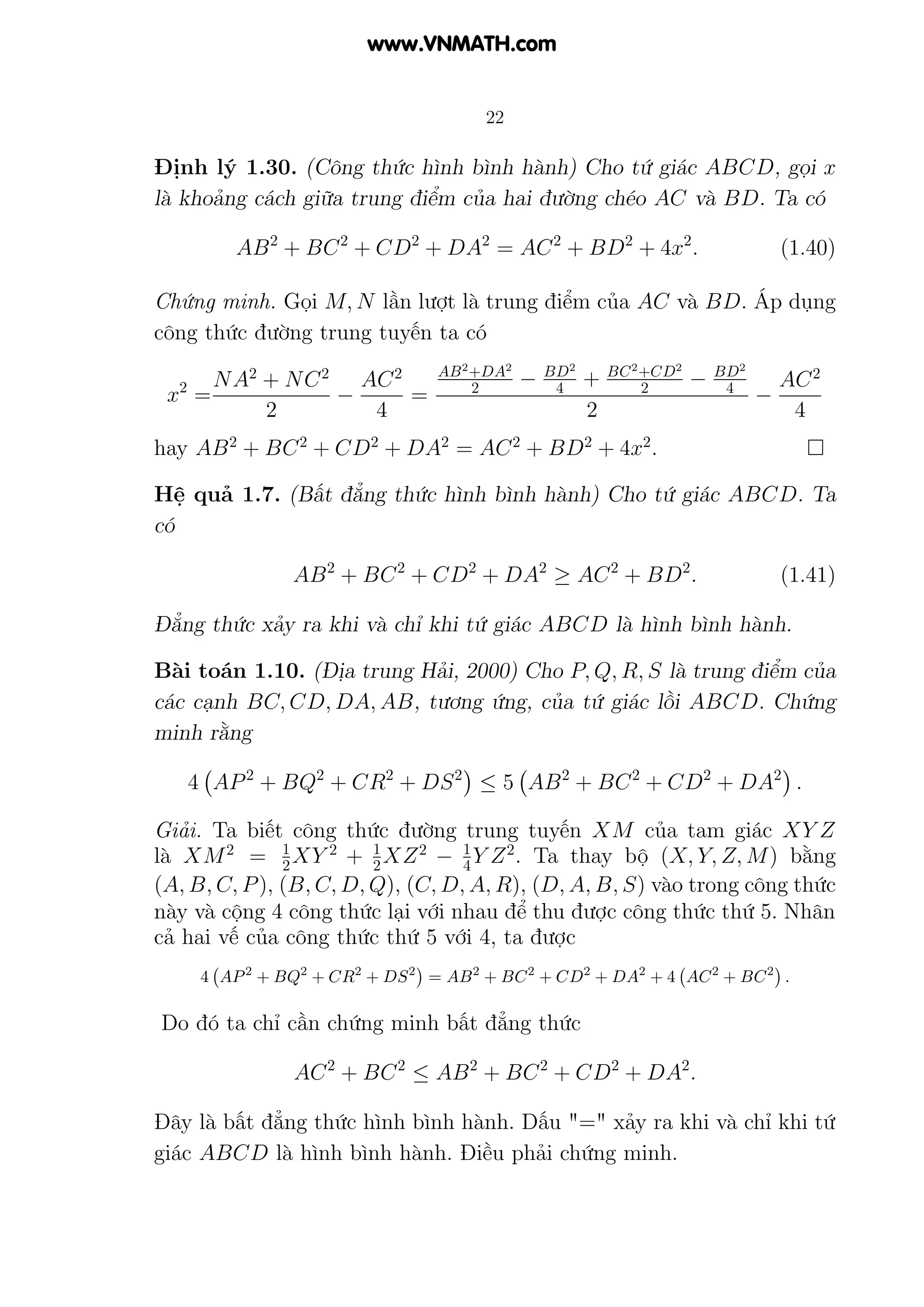 Bất đẳng thức hình học | PDF