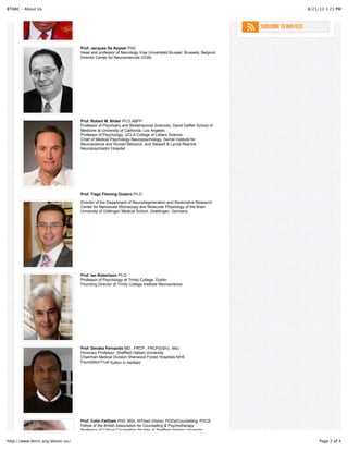 BTNRC - Neuroscience Research | PDF | Brain and Nervous System ...