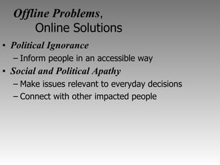 Offline Problems, Online Solutions | PPT