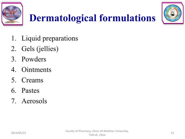 Topical Preparations And Their Use In Dermatology – PMCWF