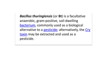 Bacillus thurengiensis | PPTX