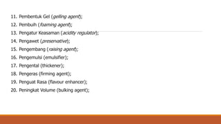 Presentasi Bahan Tambahan Pangan (BTP) PPT | PPTX