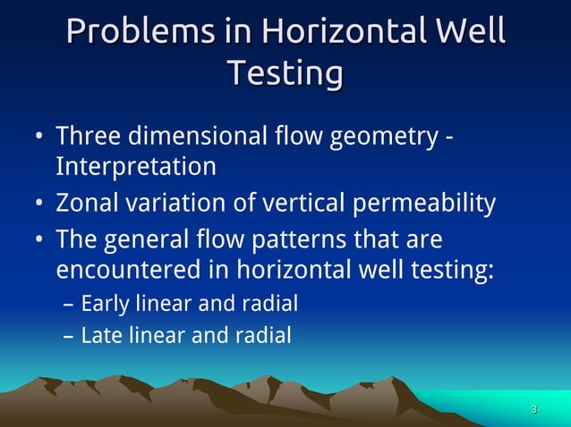 Well Test Analysis in Horizontal Wells | PPTX