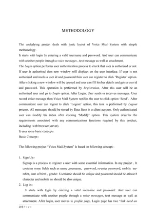 voice mail system final report | DOC