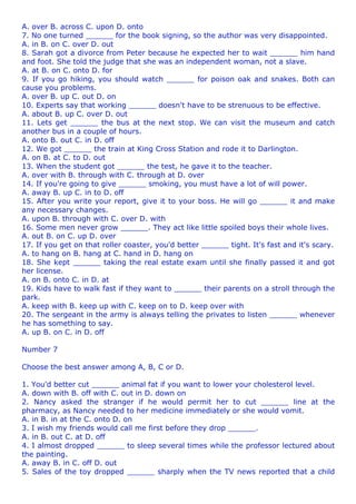 Phrasal verbs and idioms exercises | PDF