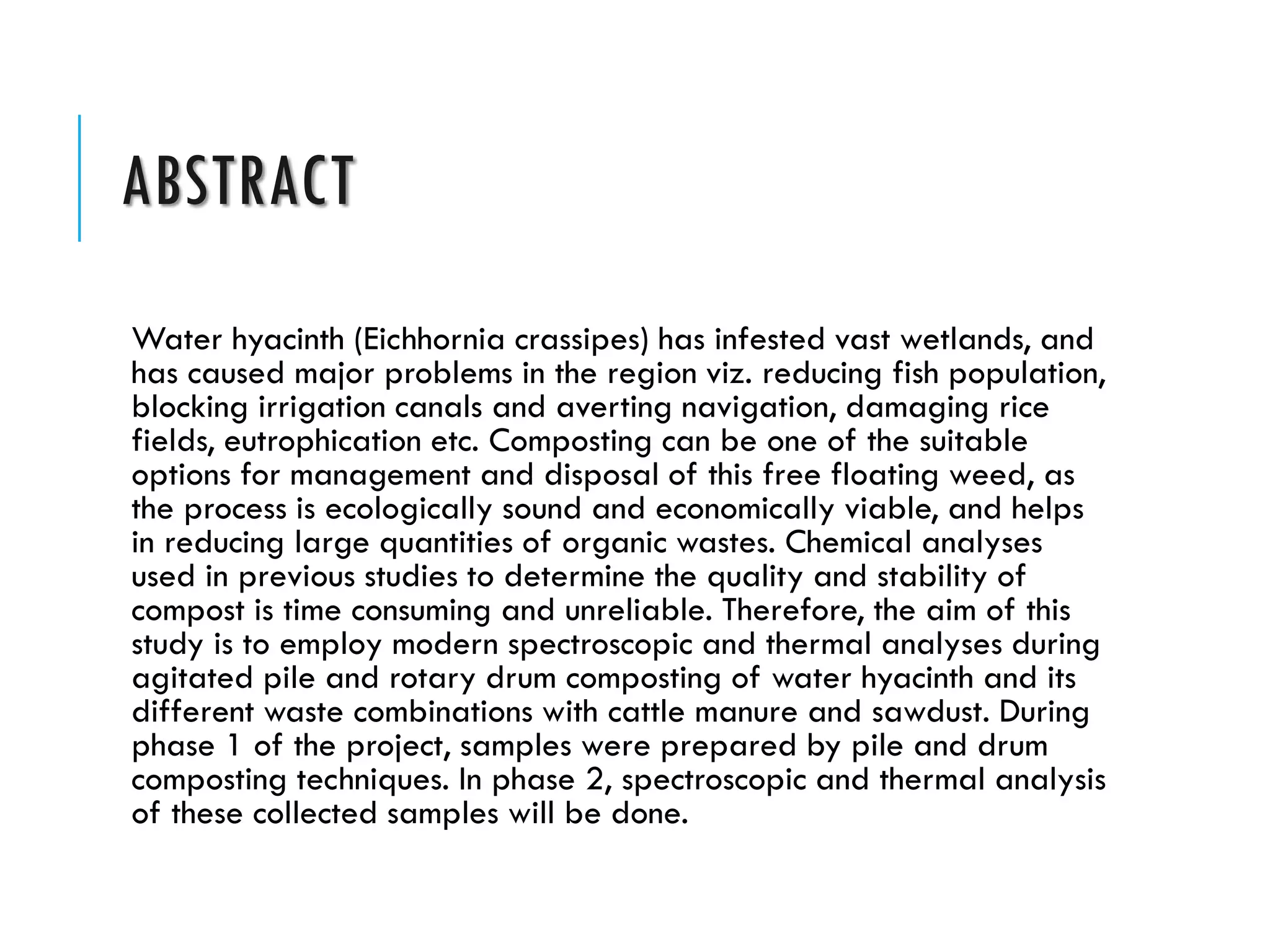 Spectroscopic and Thermal Analysis of Composting during Agitated Pile ...