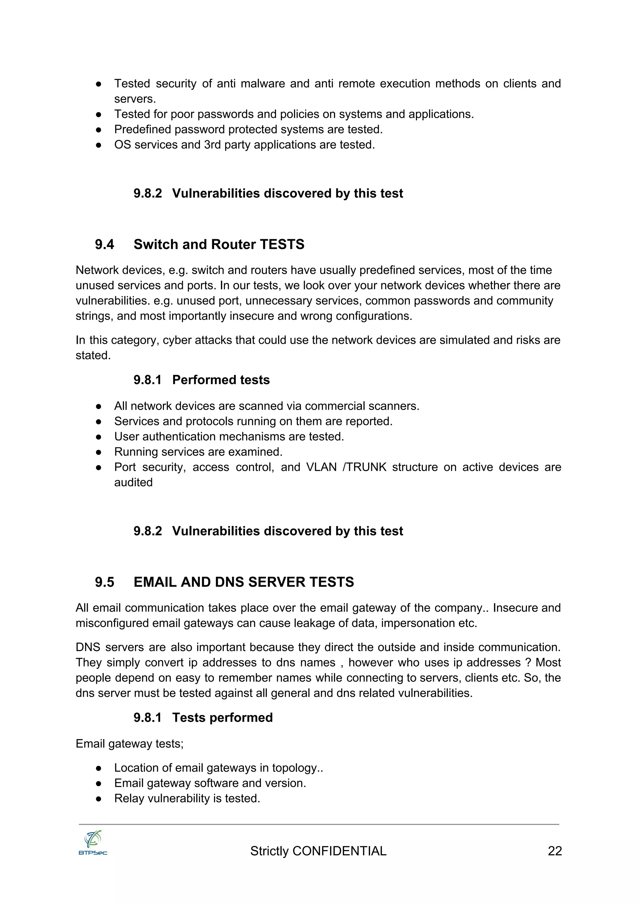 Btpsec Sample Penetration Test Report | PDF