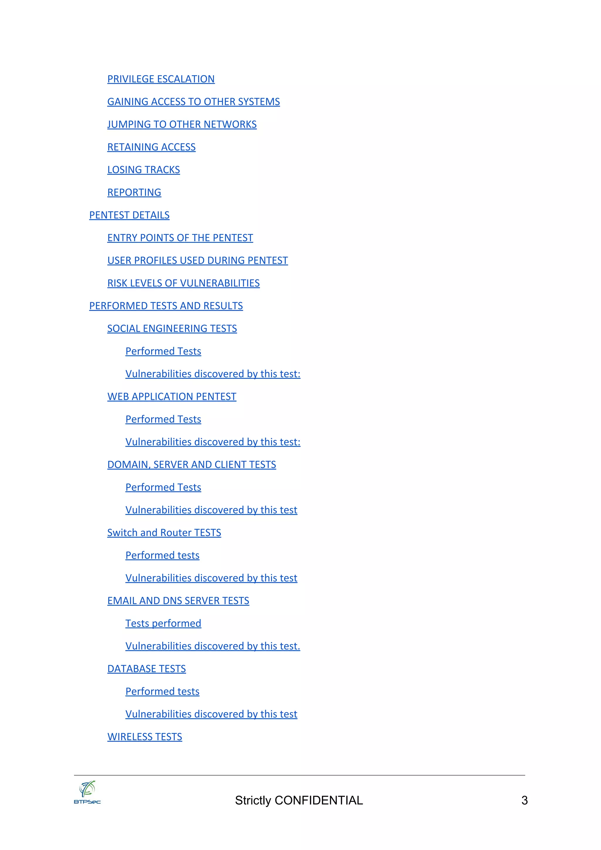 Btpsec Sample Penetration Test Report | PDF