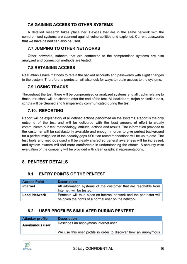 Btpsec Sample Penetration Test Report | PDF | Information and Network ...