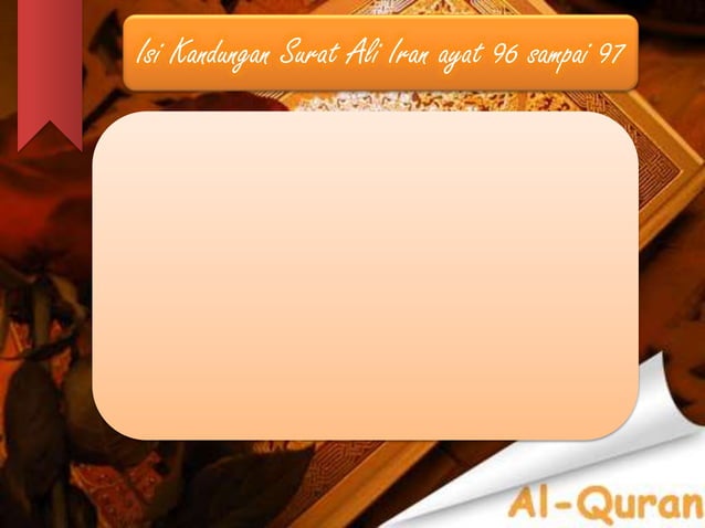 SURAT AL IMRAN 96-97 | PPTX