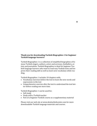 Turkish Easy Reading Books: Turkish Biographies 1 for beginners | PDF