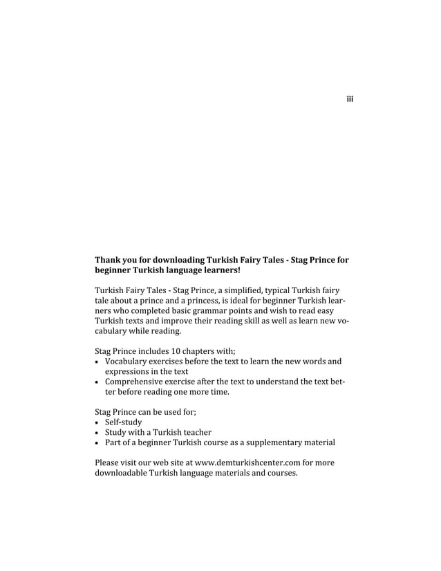 Turkish Easy Reading Books: Turkish Fairy Tales 2 for beginners | PDF