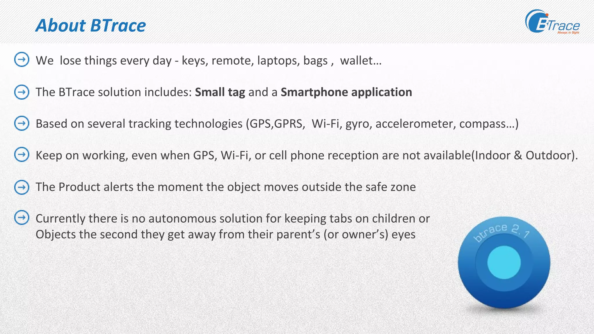 BTrace short present | PPT | Smartphones | Consumer Electronics