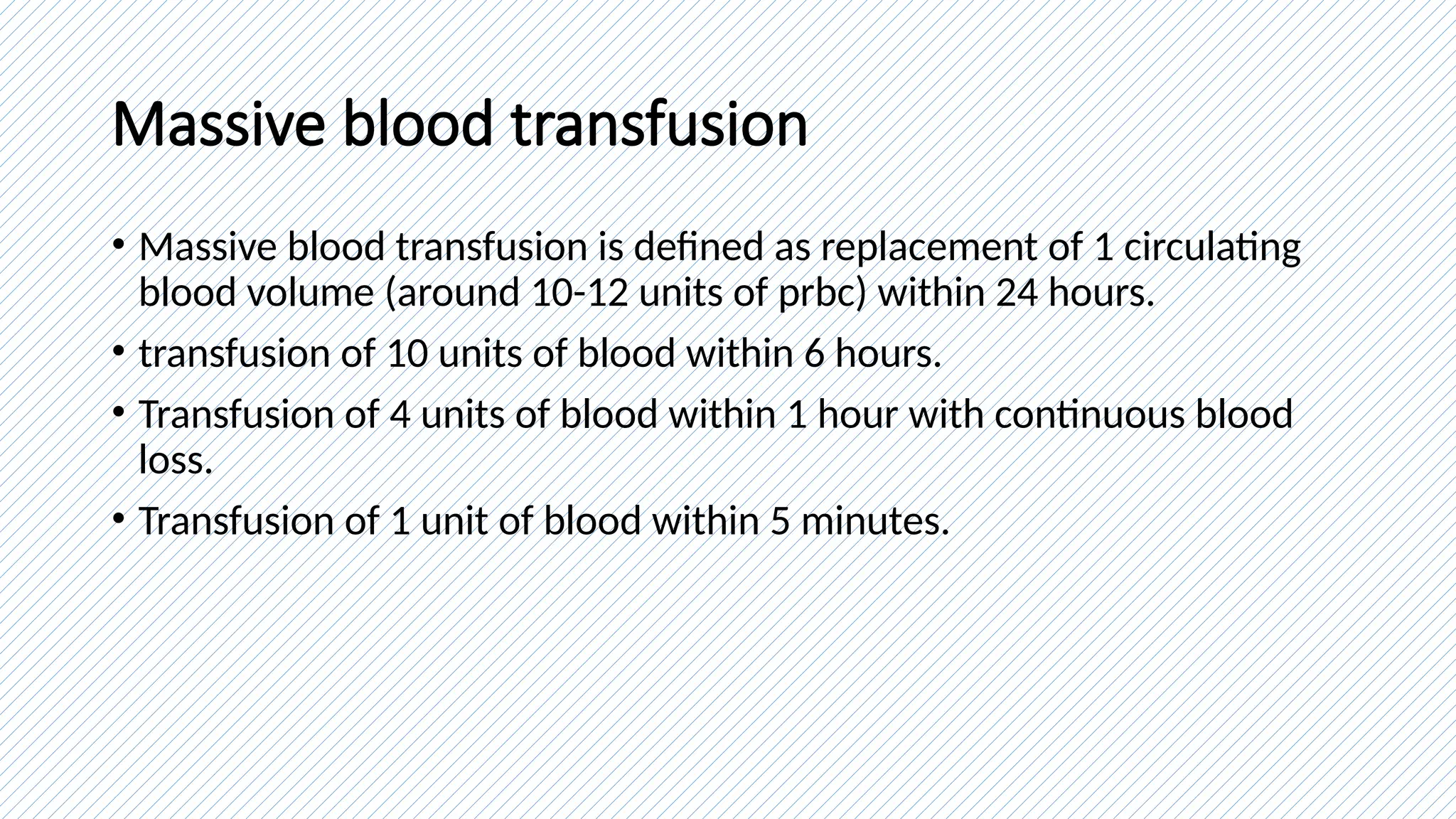 BT Reaction complication and Massive blood transfusion.pptx | Lung and Respiratory Health ...