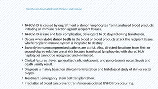BT Reaction complication and Massive blood transfusion.pptx | Lung and ...