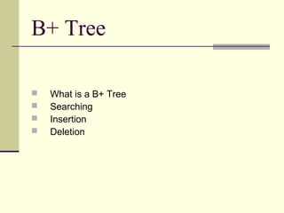 B+tree | PPT