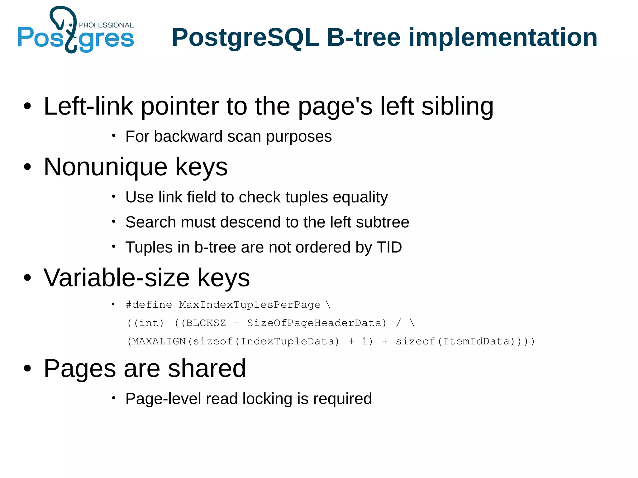 Btree. Explore the heart of PostgreSQL. | PDF