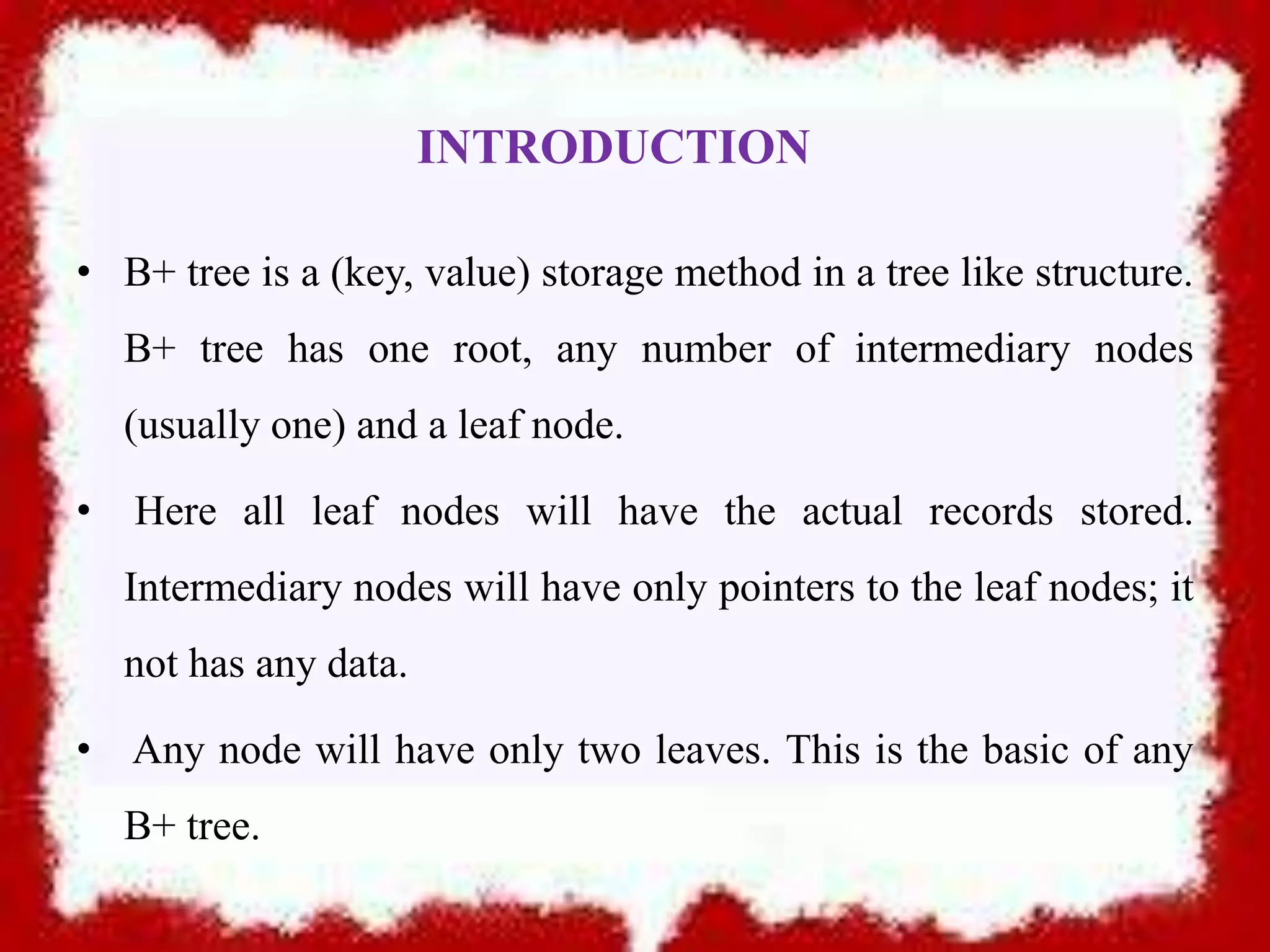 B+ tree | PPT