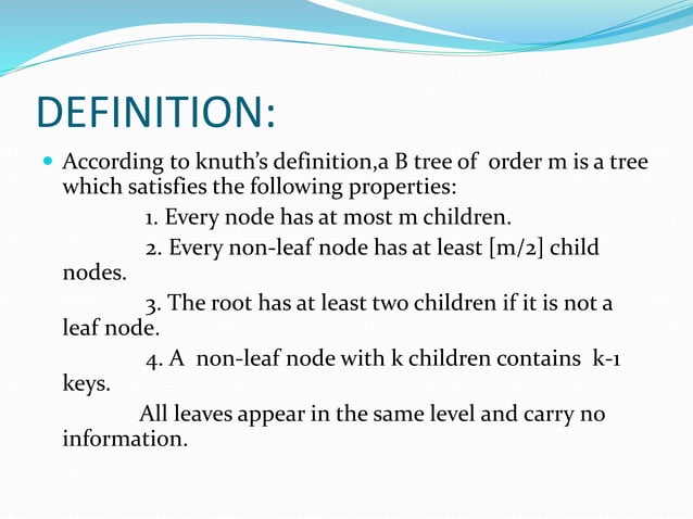B tree | PPT