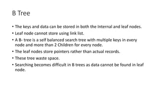 B tree ,B plus and graph | PPTX