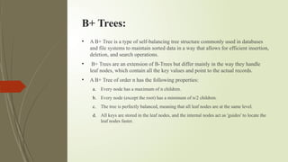 B+ Trees.pptxxxx of b+ tree indexing.... | PPT